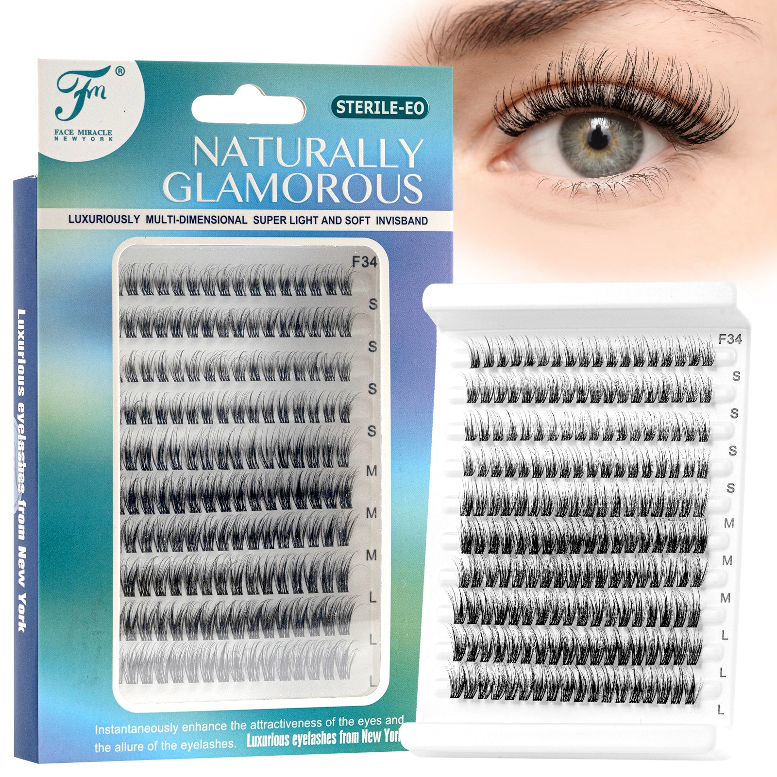 Natural Lash Clusters Kit Individual Eyelash Clusters Wispy Lash Exten ...